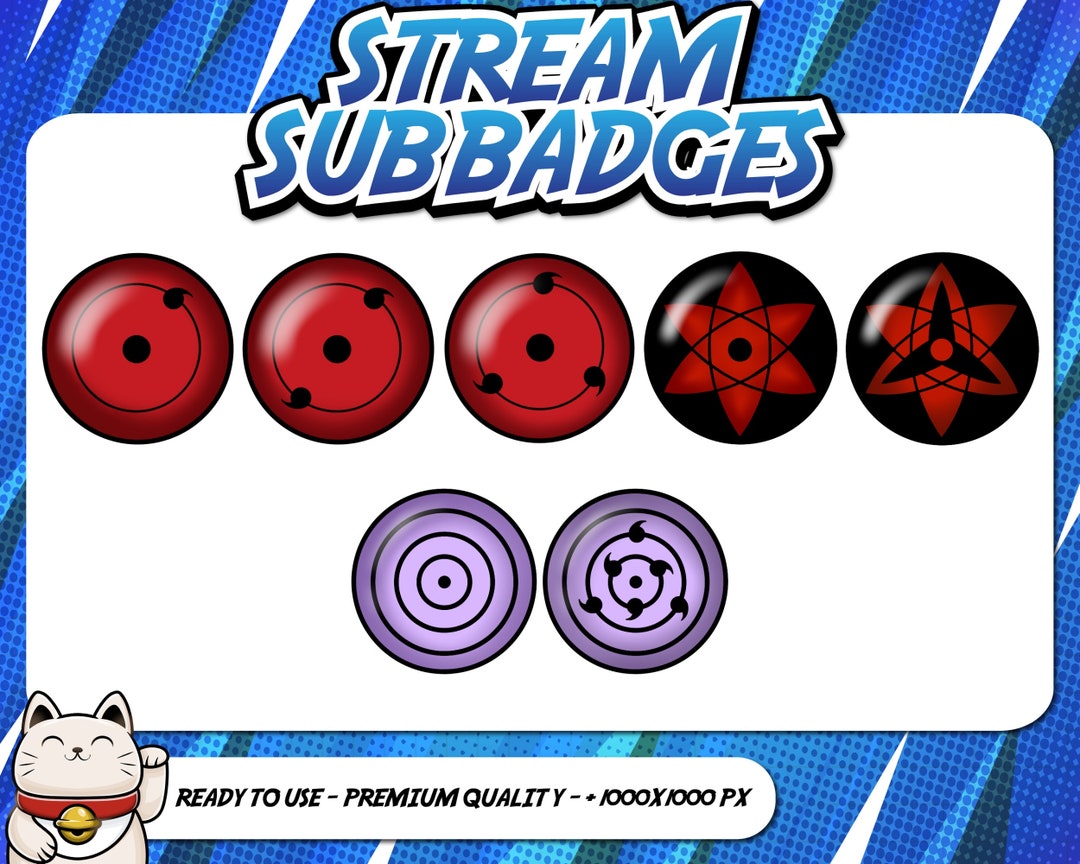 Custom Sub Badges Sharingan Sub Badges Twitch Sub Badges Twitch Bit ...