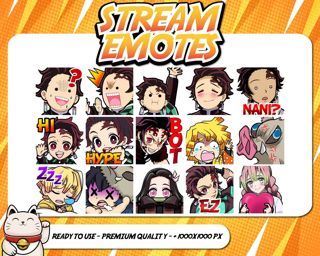 Demon Hunter Emotes Anime Emotes Custom Anime Emotes Kawaii Emotes ...