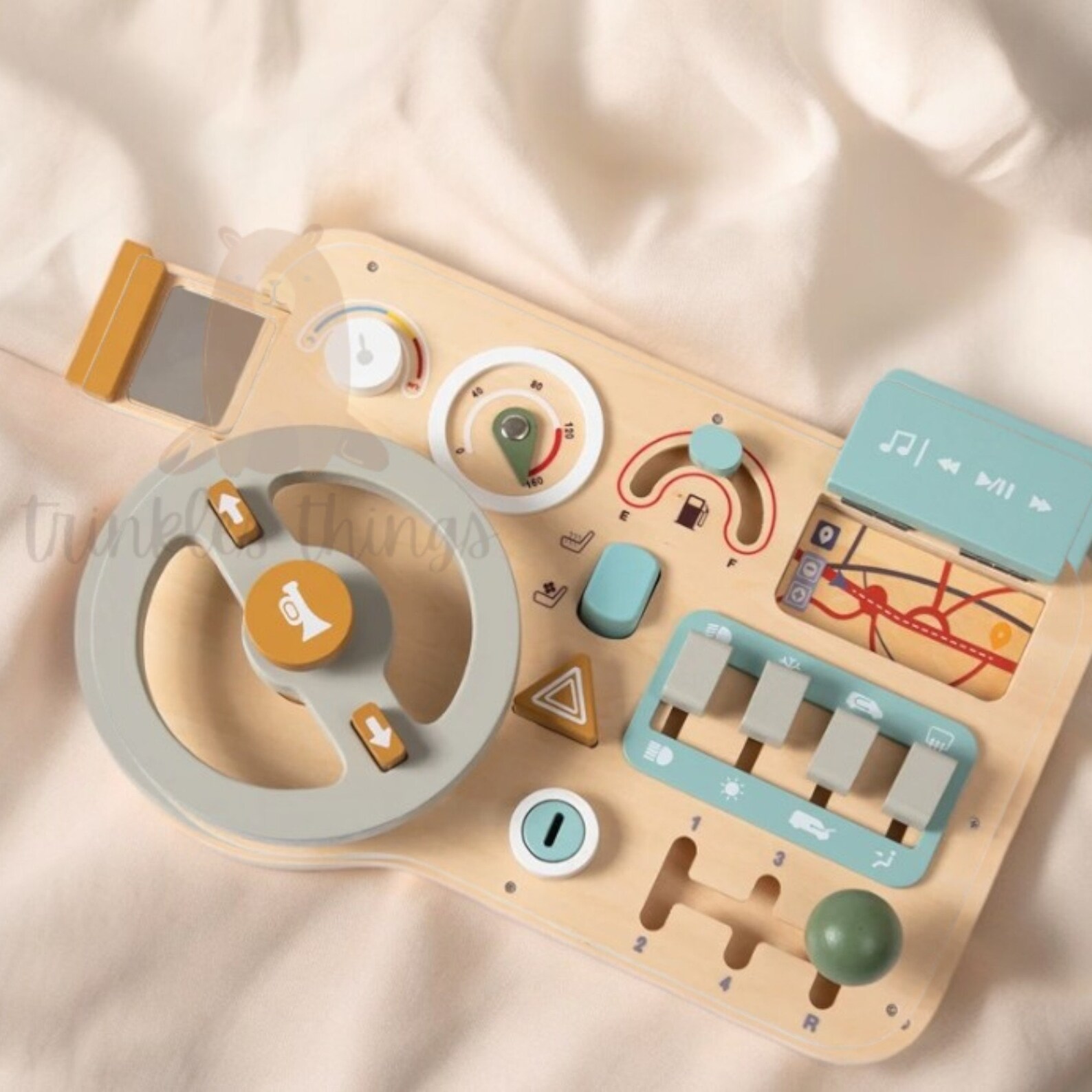 Wooden Car Busy Board, Driving Toy, Montessori Car, Educational Toy ...