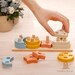 Wooden Pull Along Car, Montessori Shape Sorter Toy, Car Shape Matching ...
