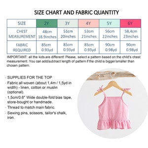 PDF Sewing Pattern for Kids From 2 to 6 Years, Top With Frill Sewing ...
