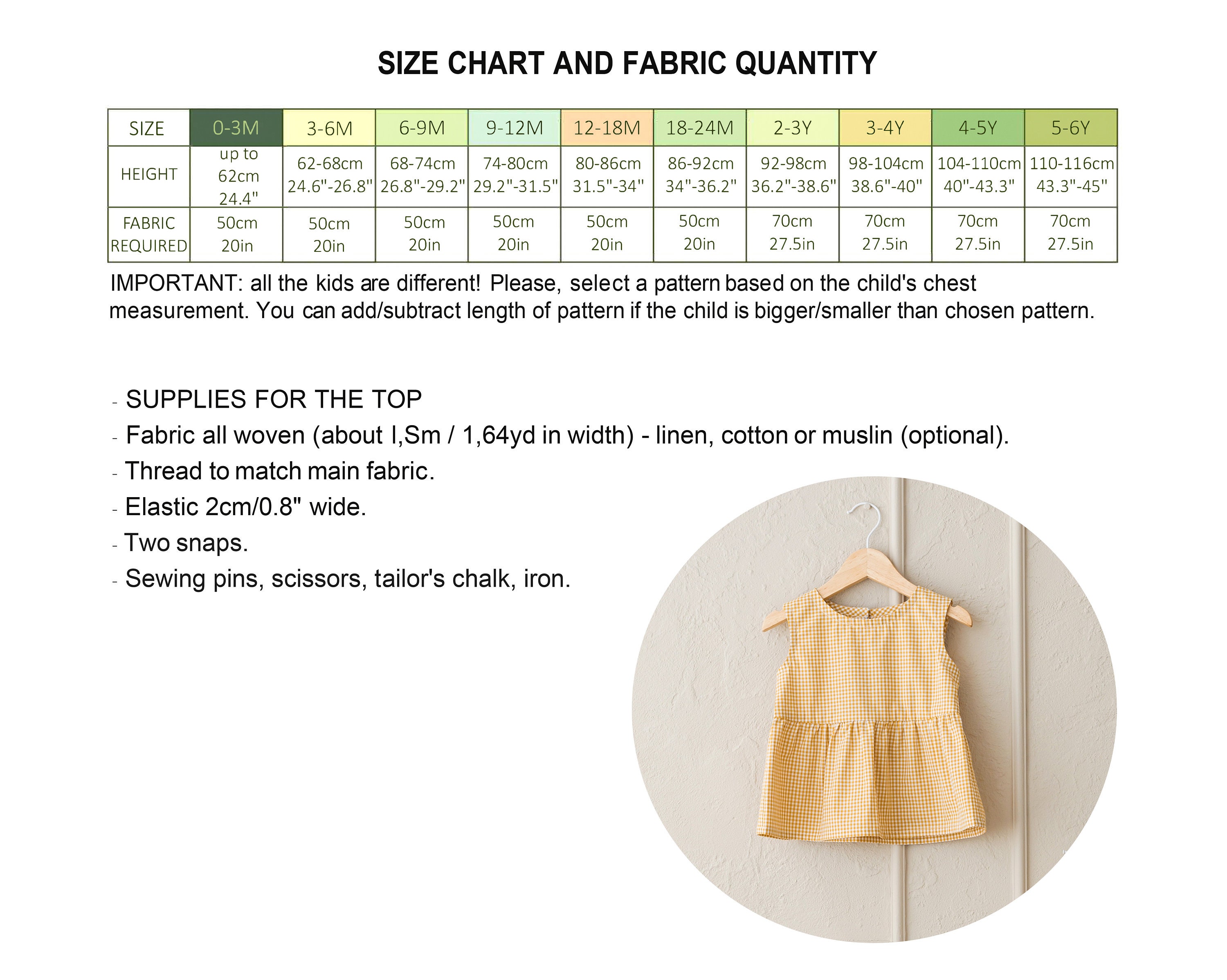 PDF Sewing Pattern, Sizes 1M-6Y, Toddler Girl Summer Set Sewing Pattern ...