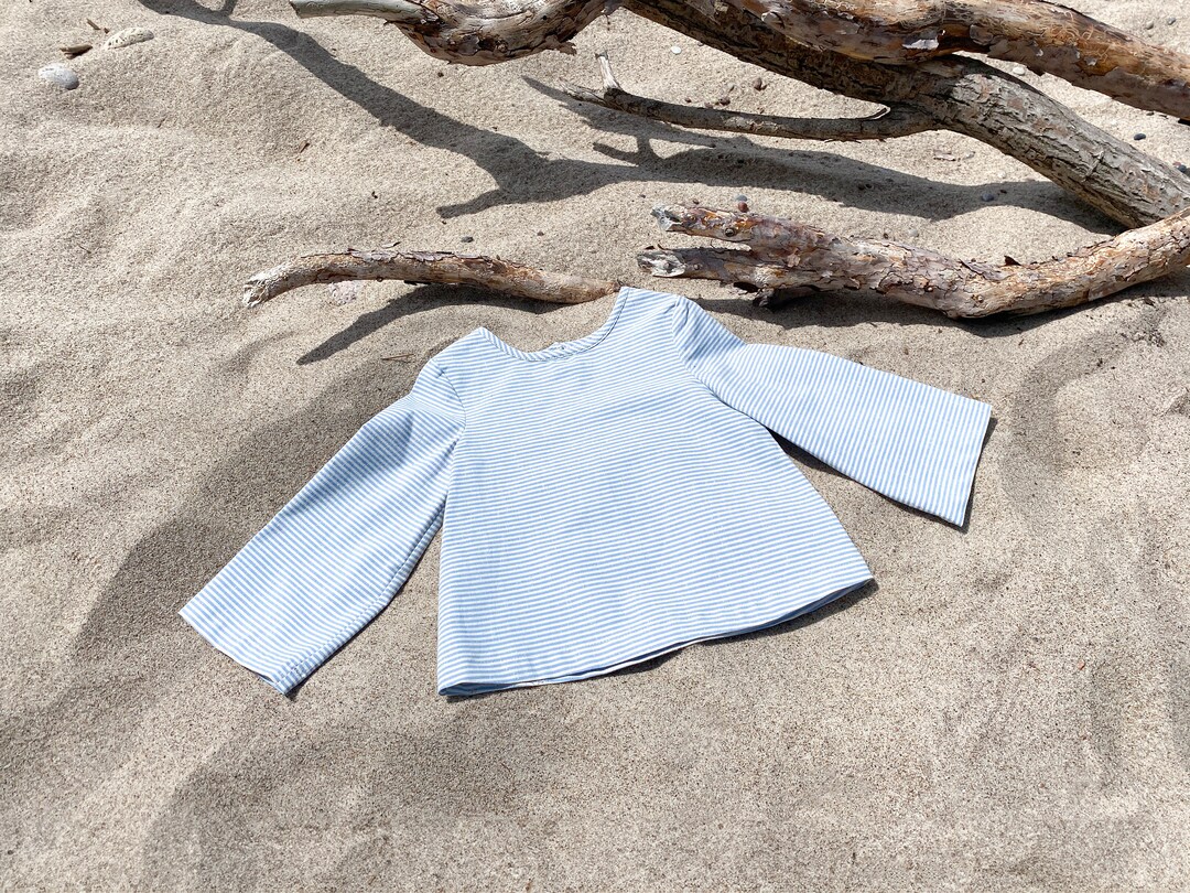 Easy Kids Shirt Sewing Pattern | Baby & Toddler Long Sleeve Top (0-6 ...