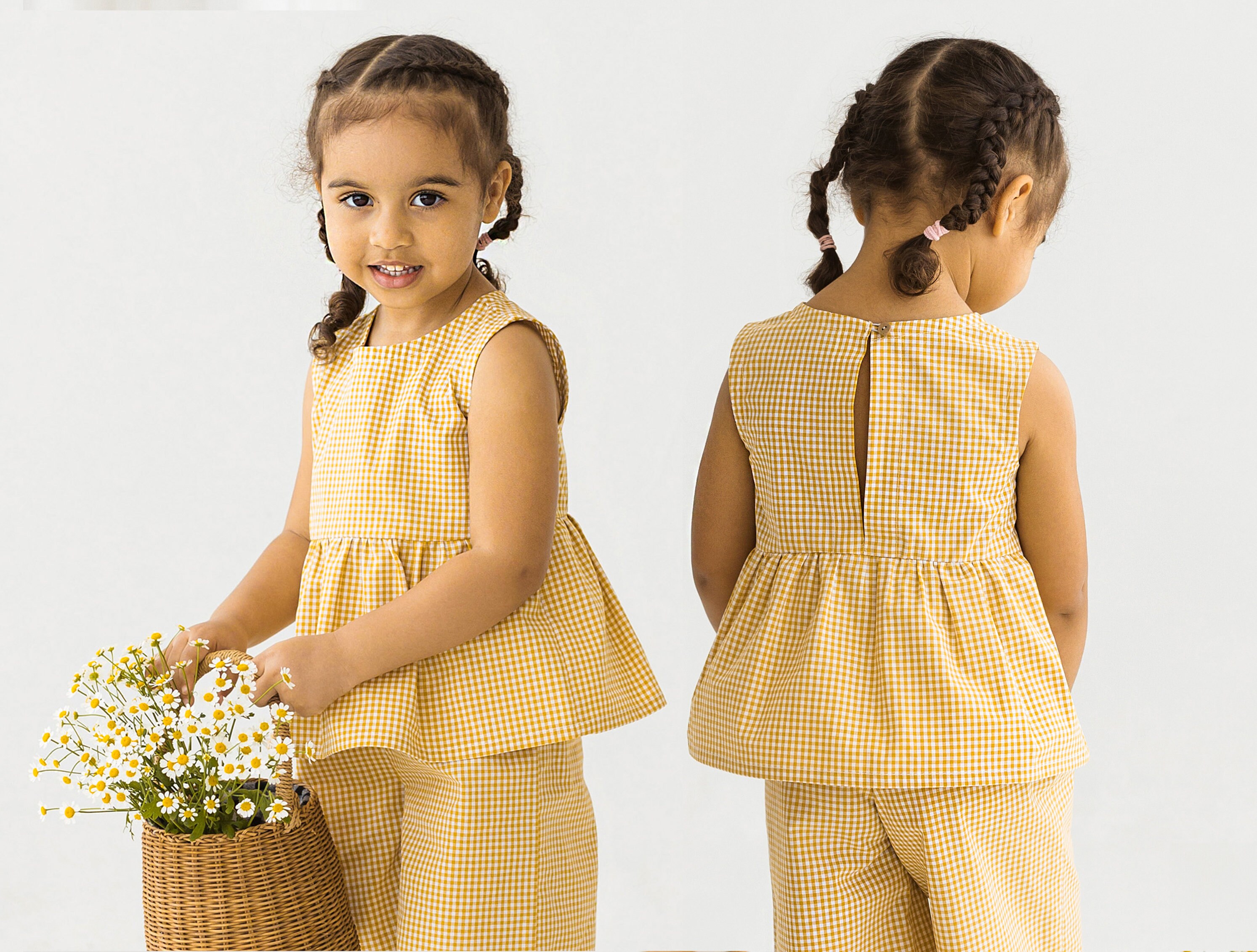 TOP Sewing Pattern, Top With Ruffles for a Girl From 2 to 6 Years ...