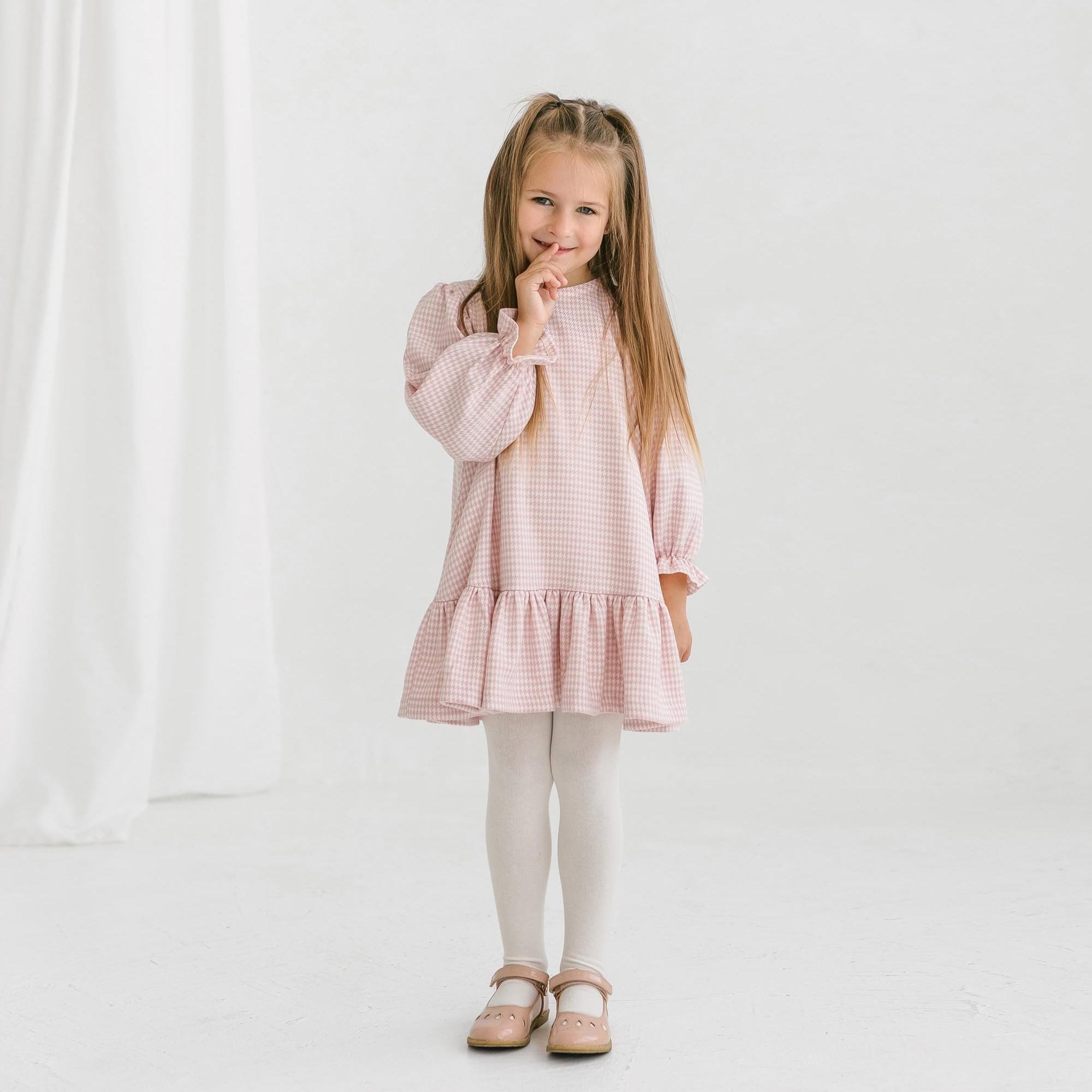 PDF Sewing Pattern Girls Dress, Long Sleeve Ruffle Dress, Beginner ...