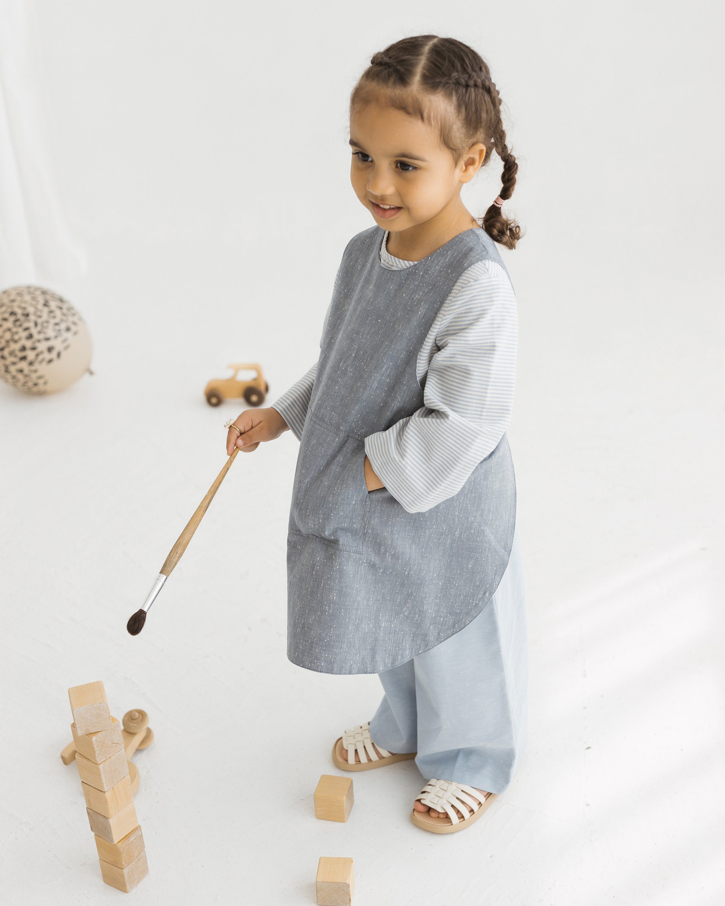 Crossed Apron Sewing Pattern for 1-10 Years Kids, Crossed Apron for ...