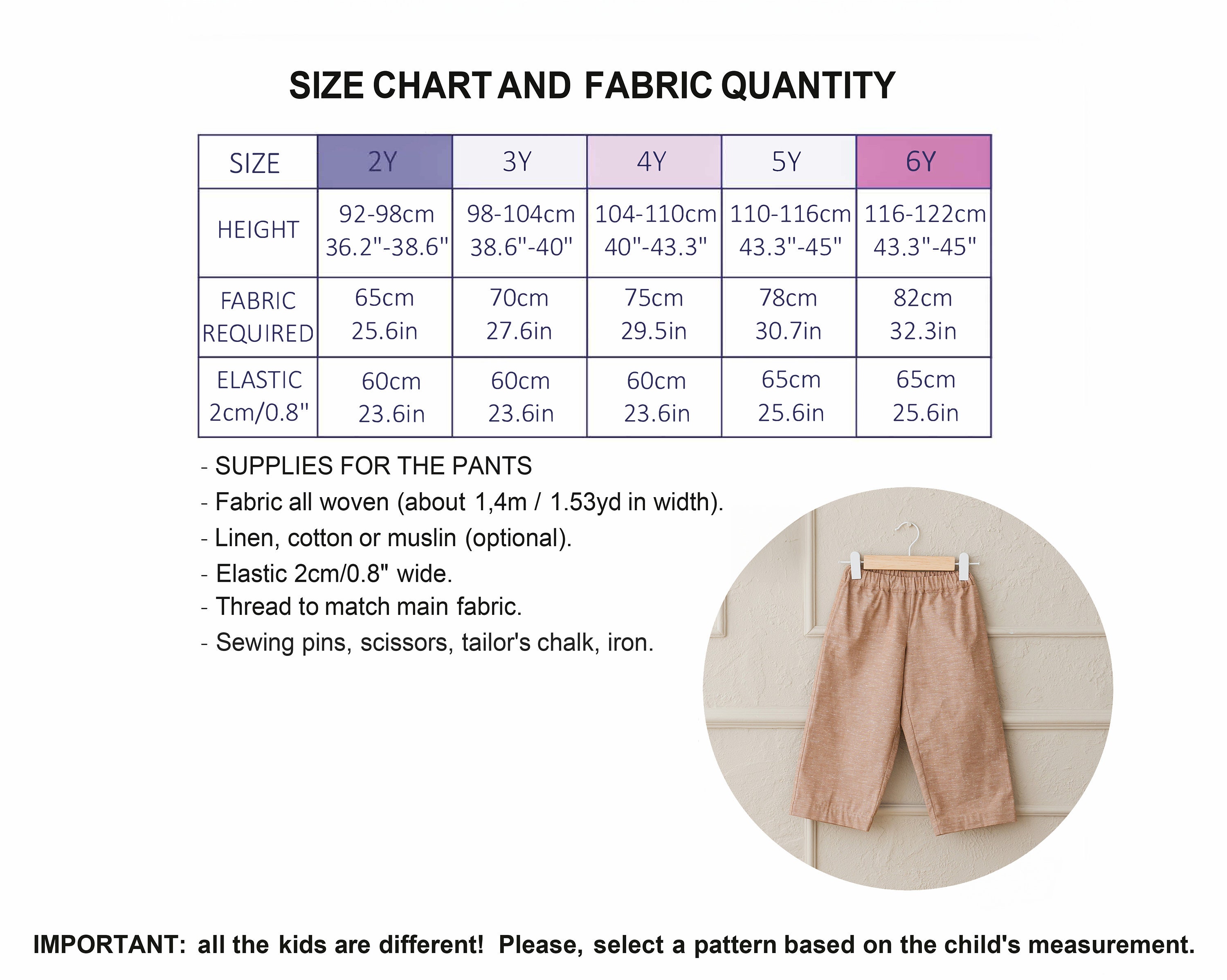Sewing Pattern Loose Fit Pants for Boy and for Girl, Toddler Pants ...