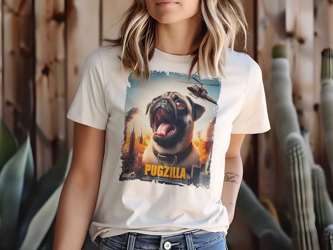 Pugzilla Funny Dog Pug Godzilla Shirt Dog Lover Gift, Graphic Animal ...
