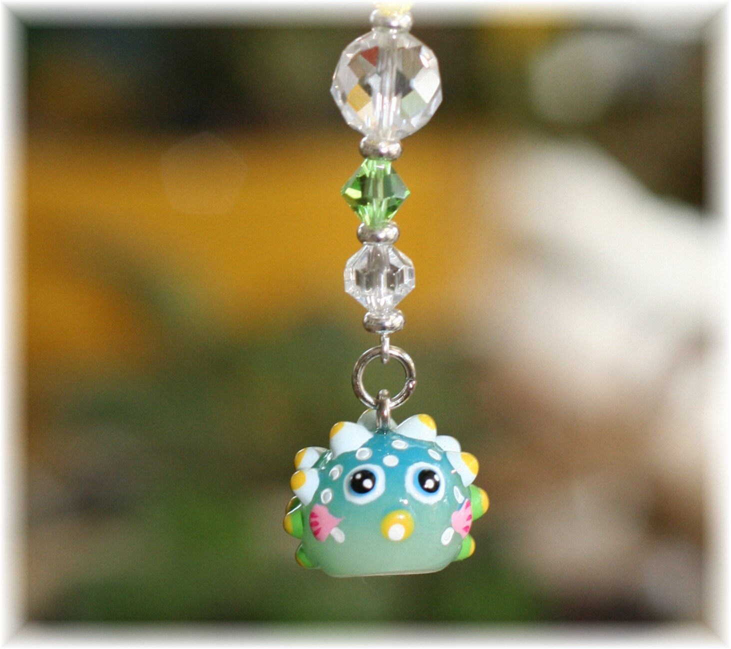 Roly Poly Bumpy Fish Critter Suncatcher With Handmade Hanger | Etsy