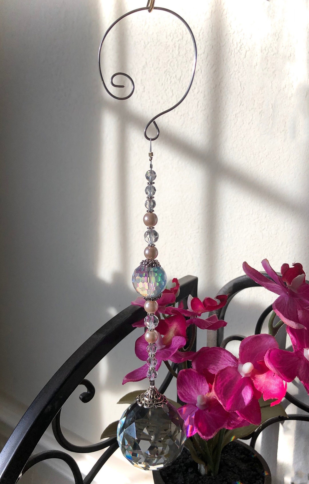 Large 40mm Asfour Crystal Ball, 20mm Disco Ball Suncatcher, Swarovski ...