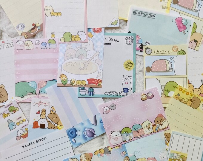 Kawaii Memo Sheet Bundle, Memo Stationery Mystery Bag, Sticky Notes, 30 ...