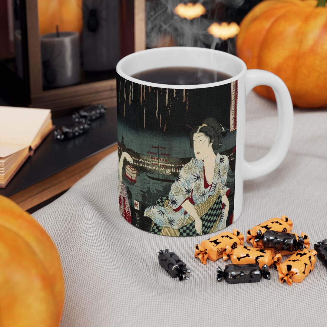 Japanese Ukiyoe Geisha Ceramic Mug Japanese Art Tea Coffee Cup - Etsy