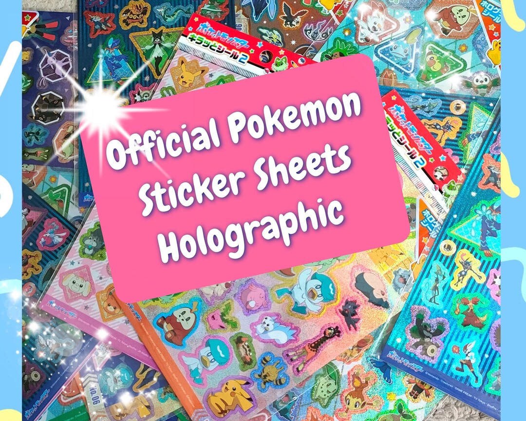 Pokemon Shiny Stickers V2 | Pokemon Holographic Stickers From Japan ...