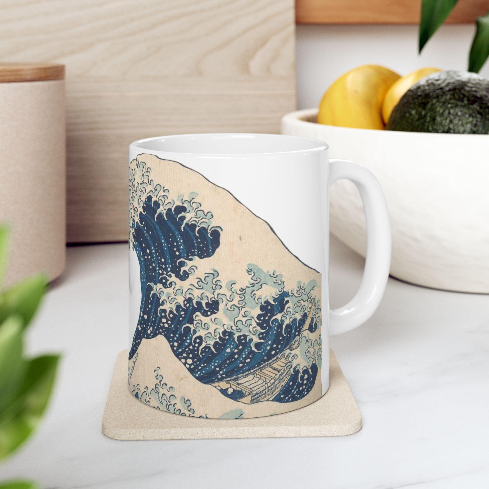 Sumo Wrestler Surfer Ukiyoe Design Coffee Cup, Tea Mug, Gift for Art ...
