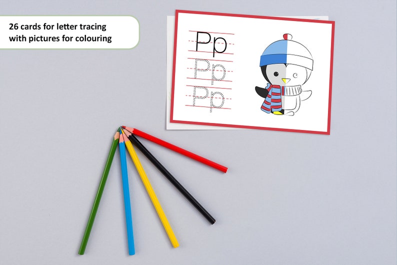Letter Tracing Activity for Kids. Alphabet Learning Big Collection - Etsy