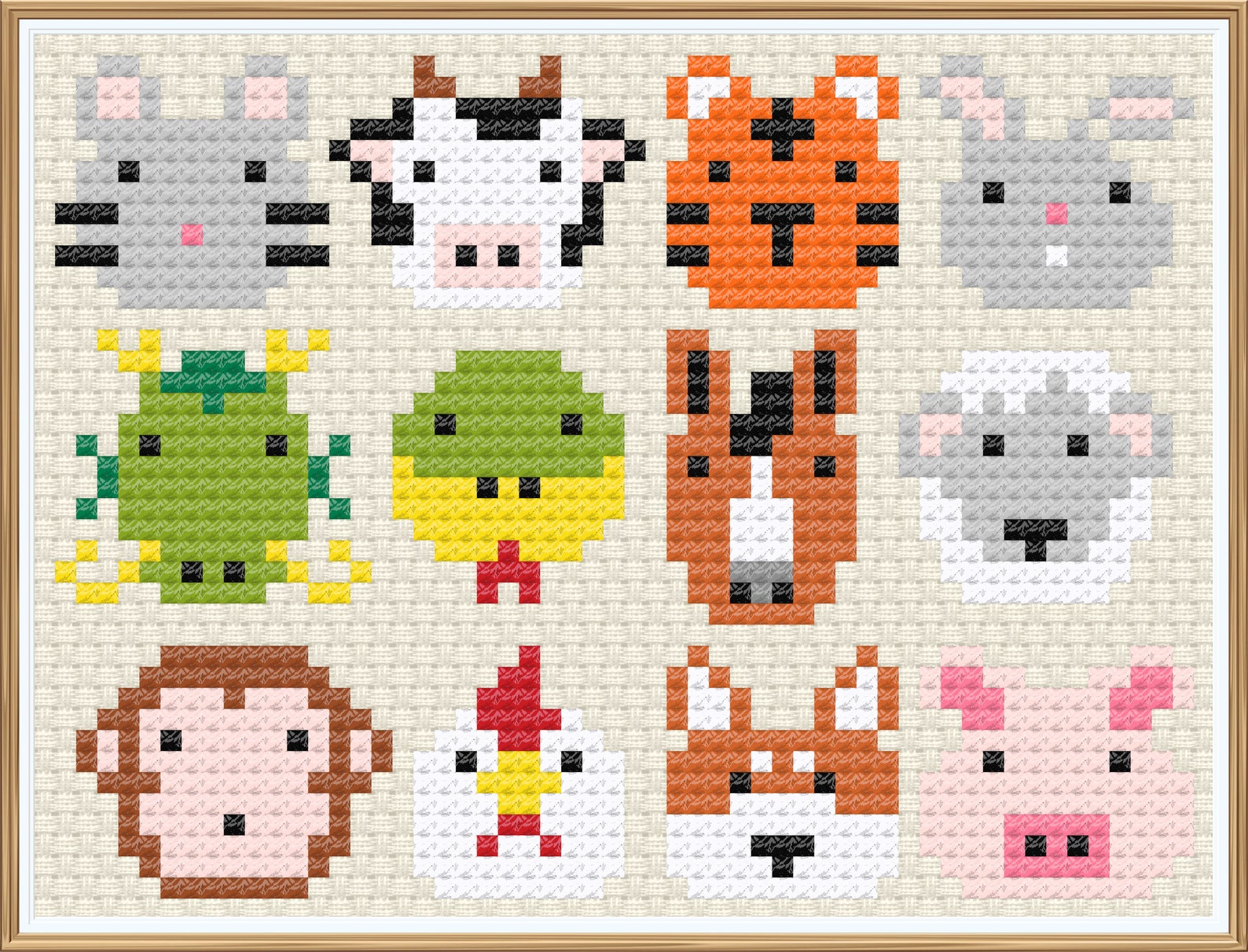 Chinese Zodiac Cross Stitch Pattern PDF - Etsy