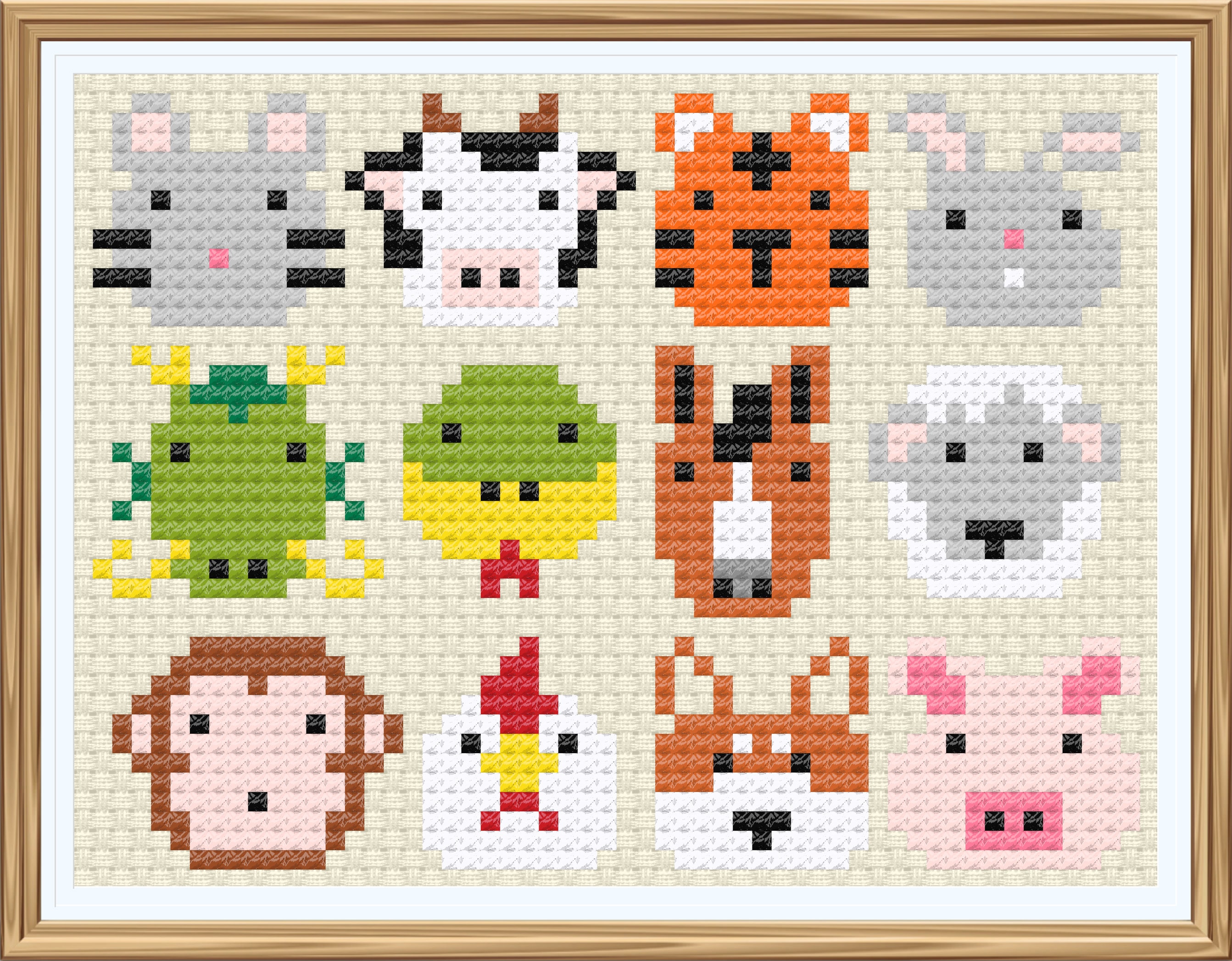 Chinese Zodiac Cross Stitch Pattern PDF - Etsy