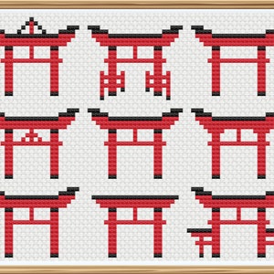 Torii Gate Cross Stitch Pattern PDF - Etsy