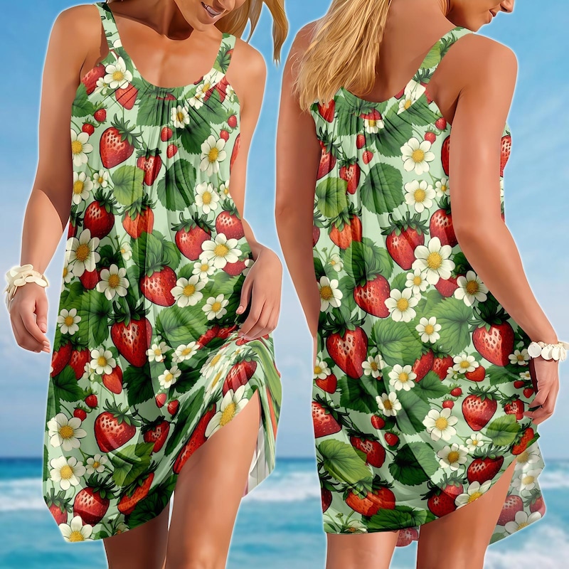 Strawberry Dress Women - Etsy
