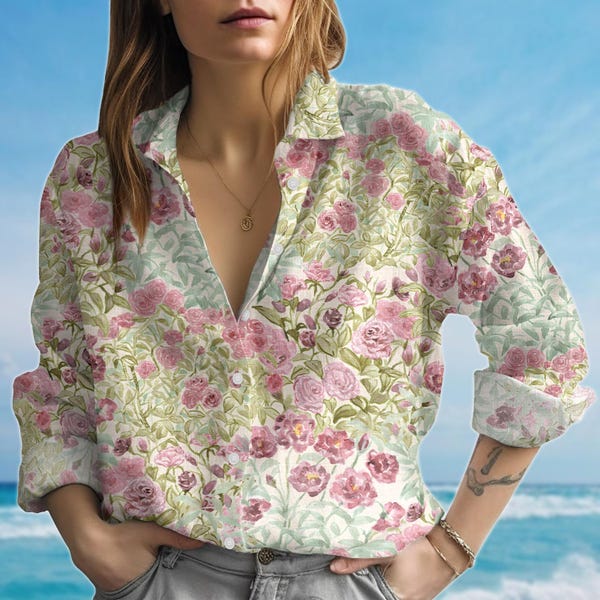 Floral Blouse - Etsy UK