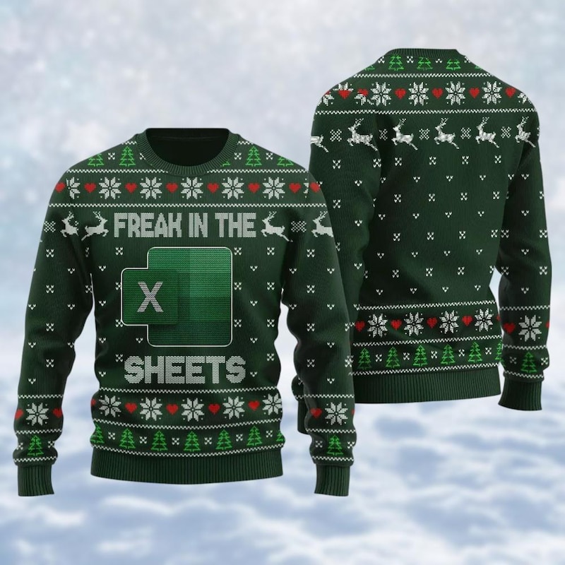 Excel Sheet Ugly Christmas Sweater - Etsy