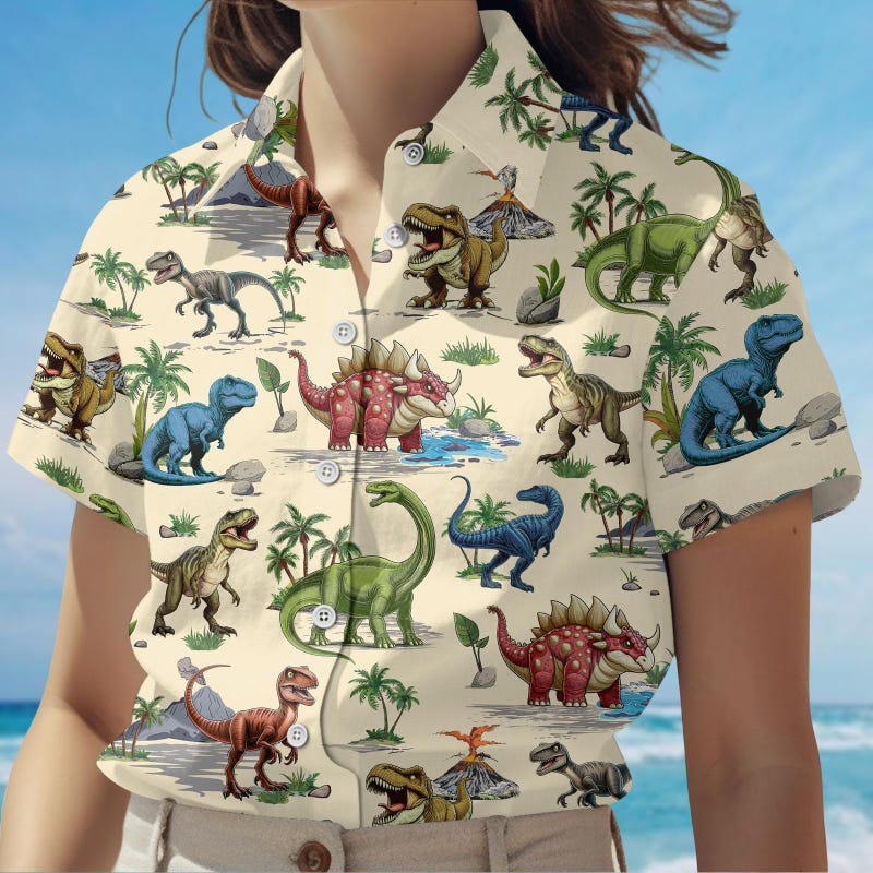 Dino Button Shirts - Etsy