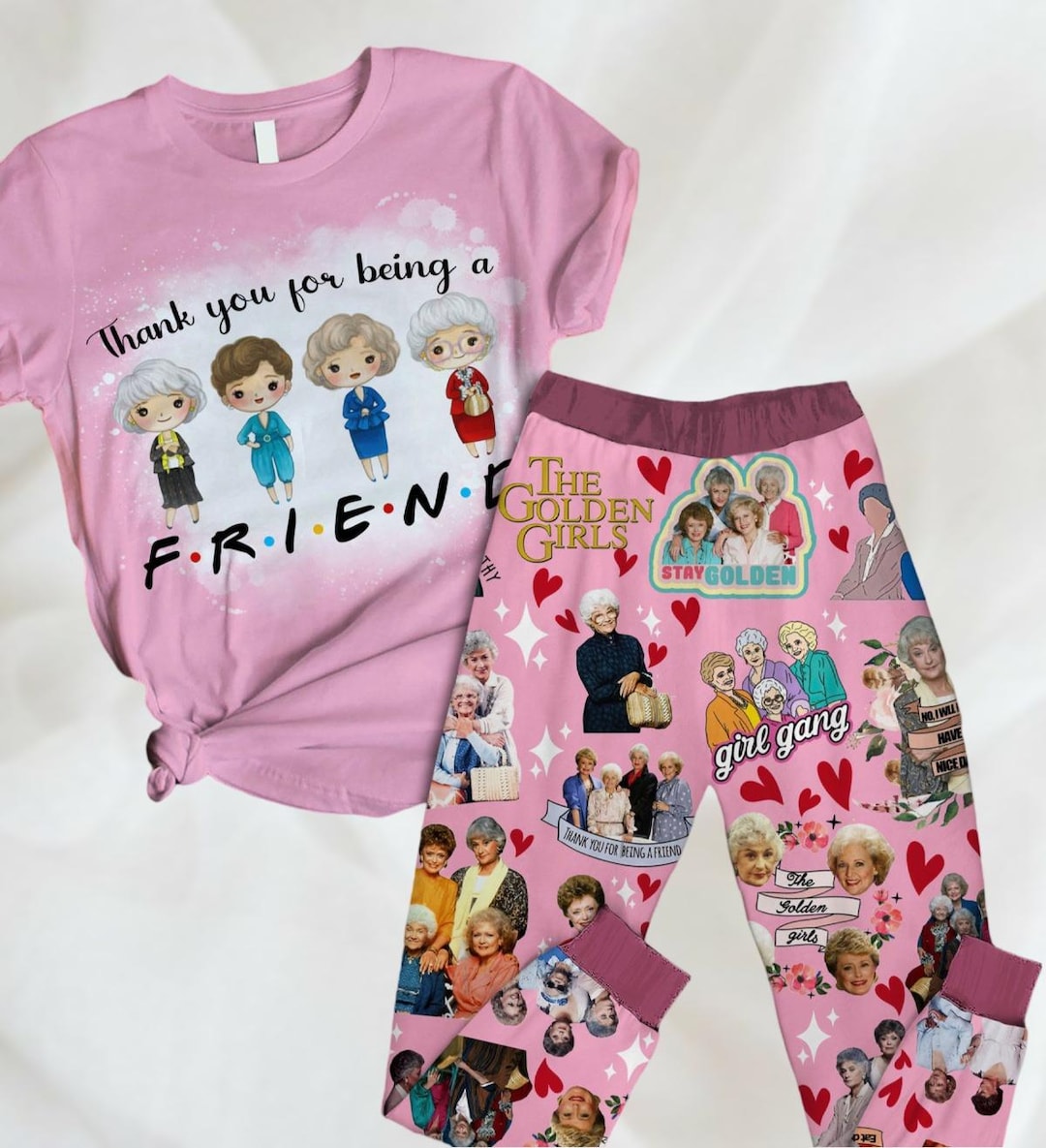 The Golden Girls Pajamas Set, Golden Girls Fan Shirt, 80S Movie Tee ...