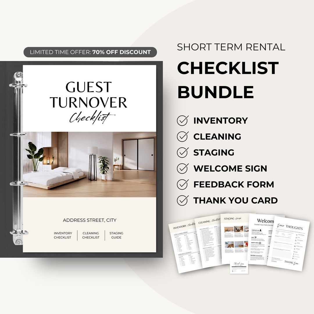 Editable Airbnb Cleaning Checklist Template, Airbnb Inventory Checklist ...
