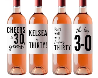 30th Birthday Wine Label Funny Birthday Label Birthday Gift - Etsy