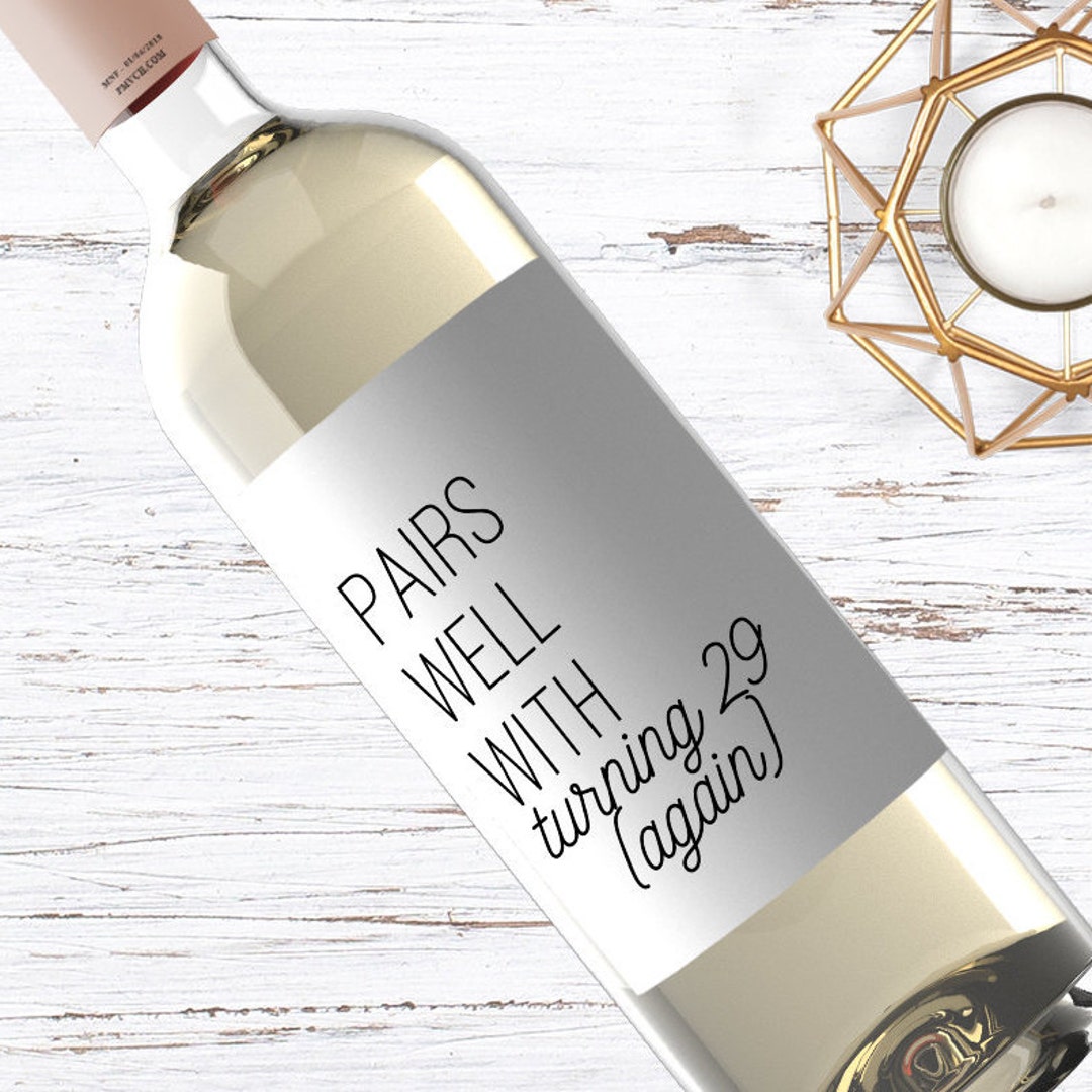 Pairs Well With Turning 29 Again, 30th Birthday Gift for Her. 30 Gift ...