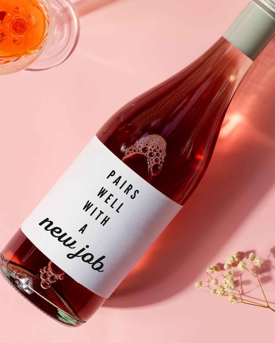 Pairs Well With a New Job Wine Label, New Job Gift, Wine Gift for Her ...