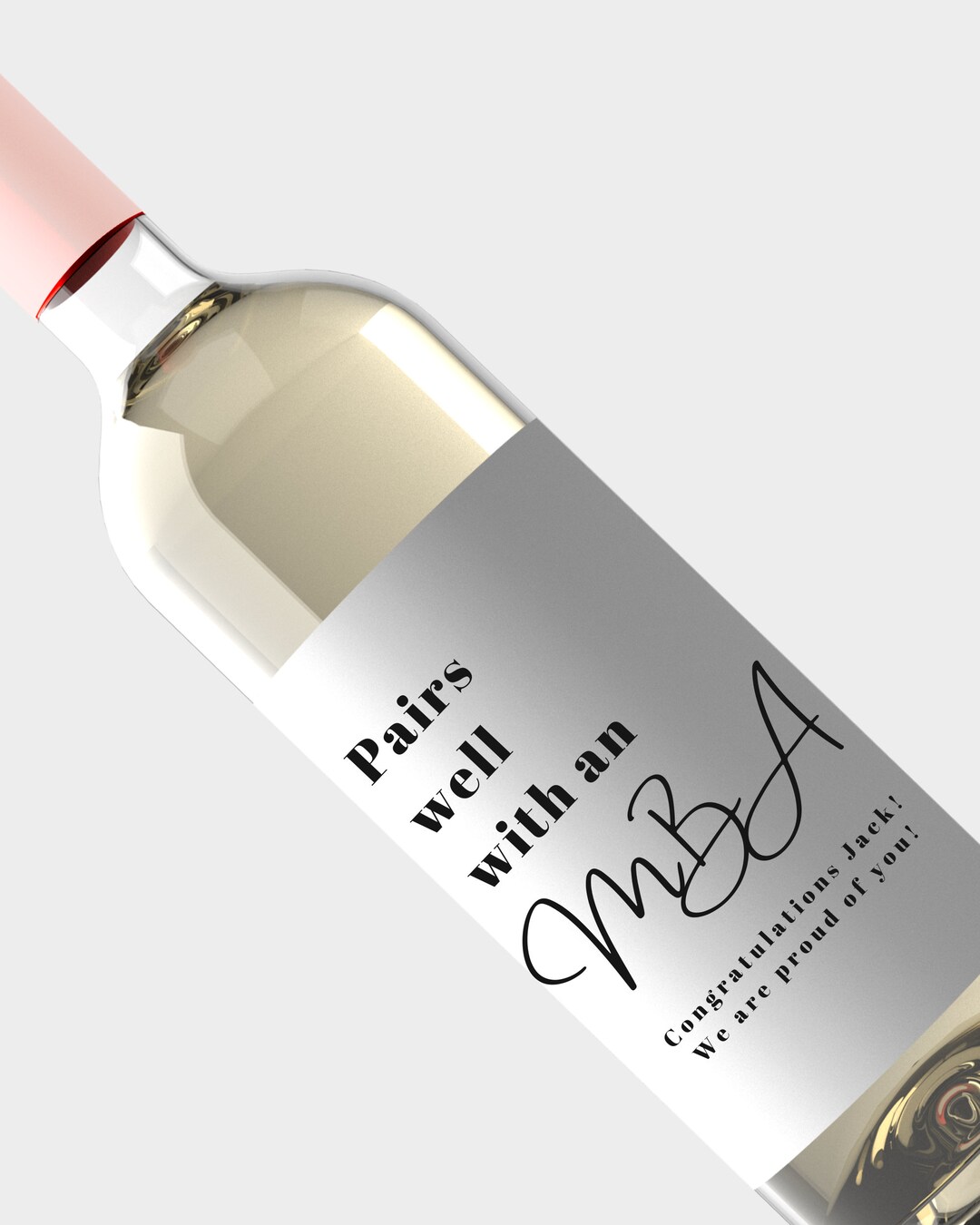 Custom MBA Graduation Gift, Graduation Wine Label, MBA Gift ,gift for ...
