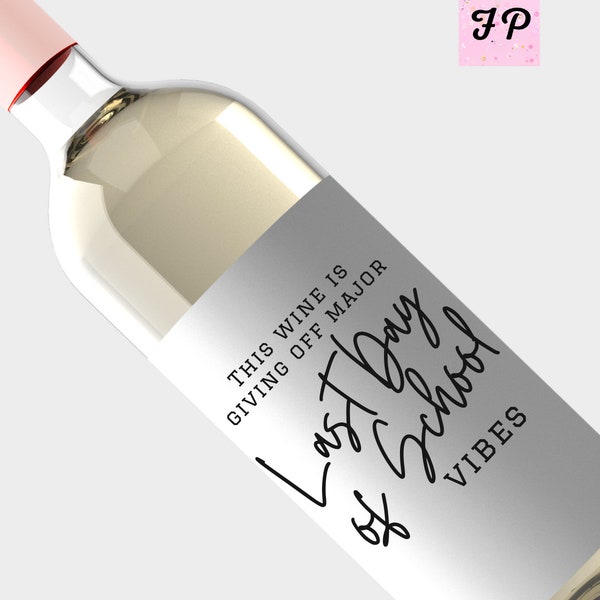 Teacher Wine Label - Etsy