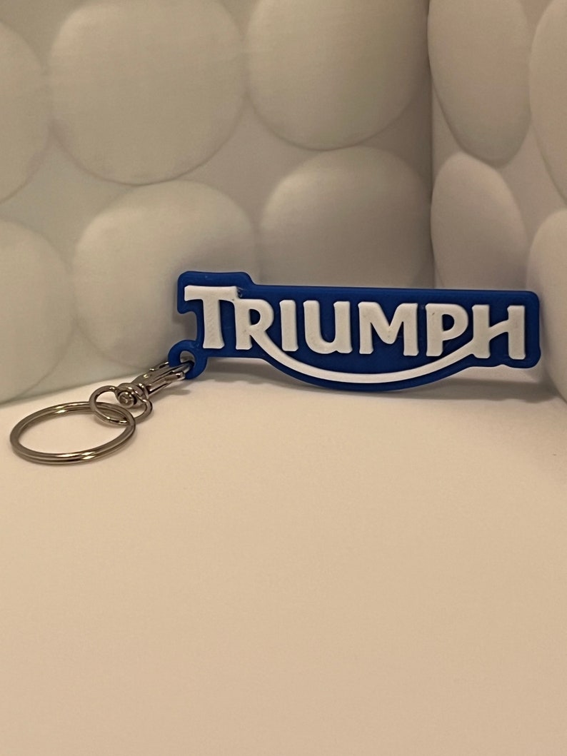 Vintage Triumph Logo Keychain Key Ring Tiger Cub Bonneville Daytona ...