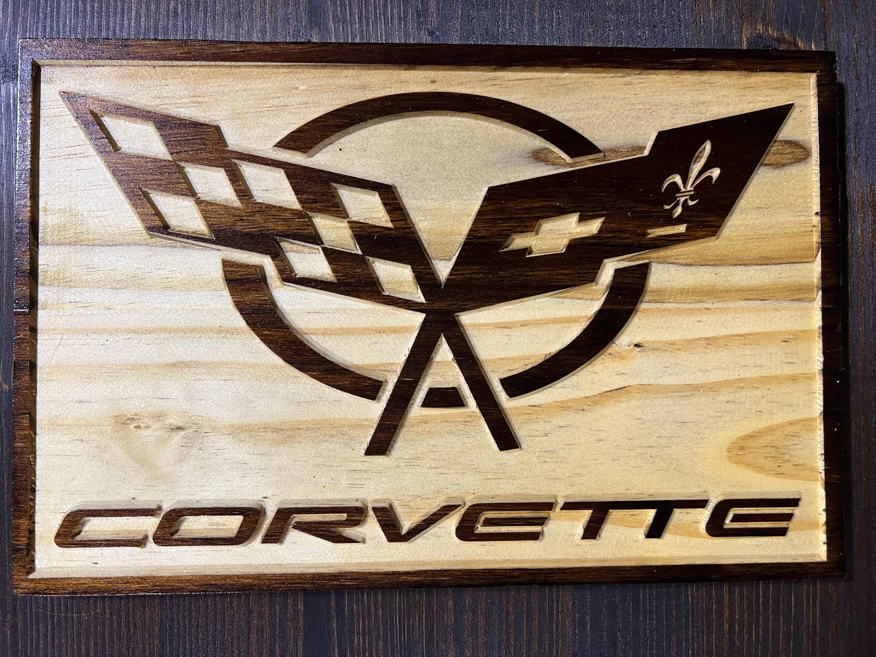 Chevrolet Corvette C5 Logo Wood Sign Man Cave Garage Art - Etsy
