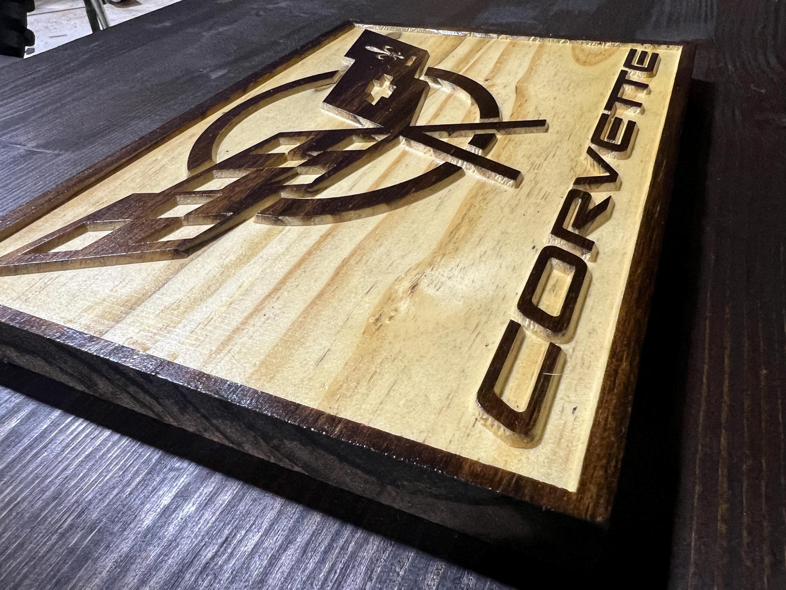 Chevrolet Corvette C5 Logo Wood Sign Man Cave Garage Art - Etsy