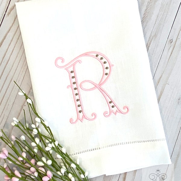 Monogram Hand Towel - Etsy