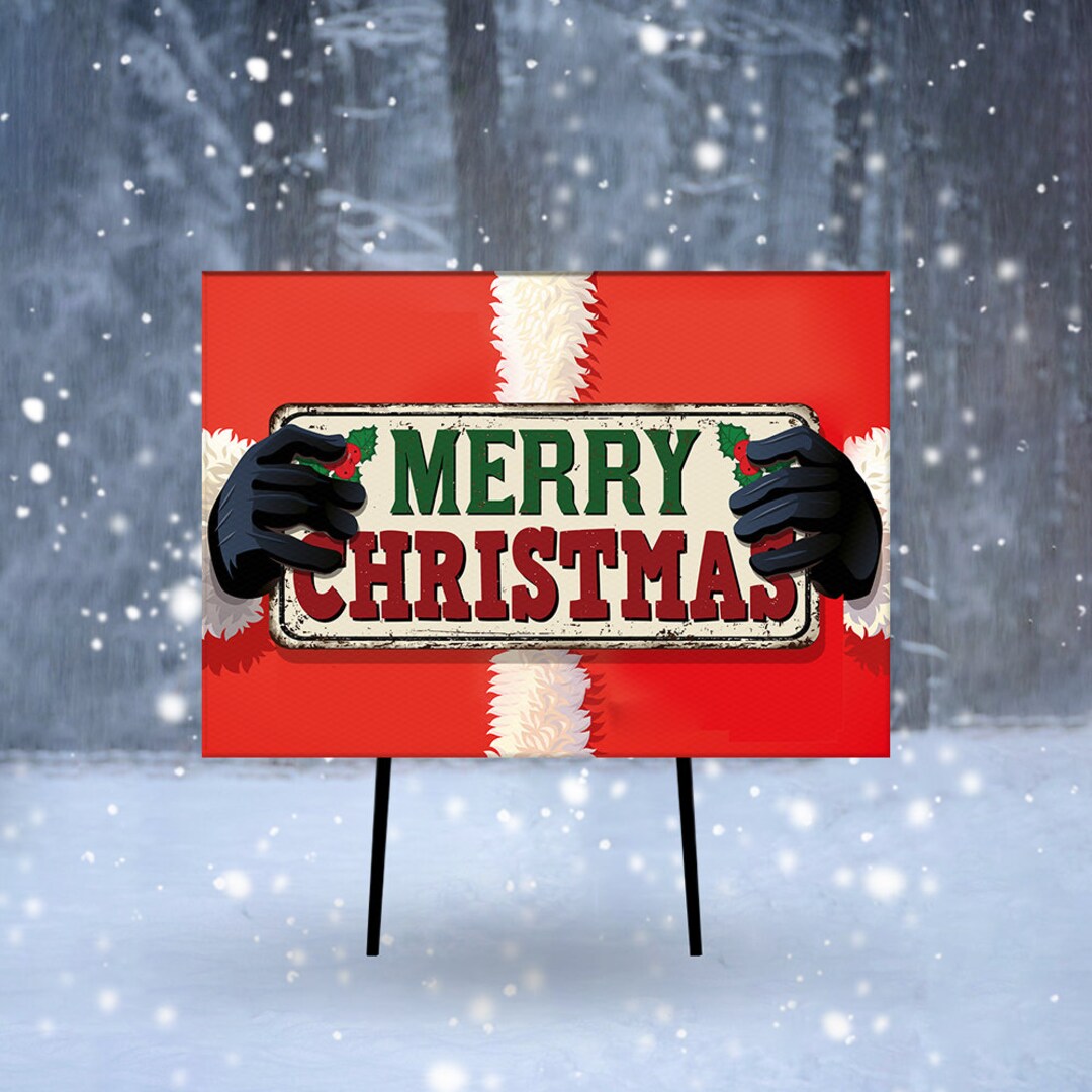 Merry Christmas Yard Sign Christmas Sign Yard Decor Merry - Etsy