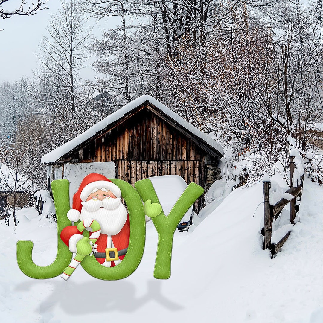 Joy Santa Claus Christmas Yard Sign Funny Santa Christmas - Etsy