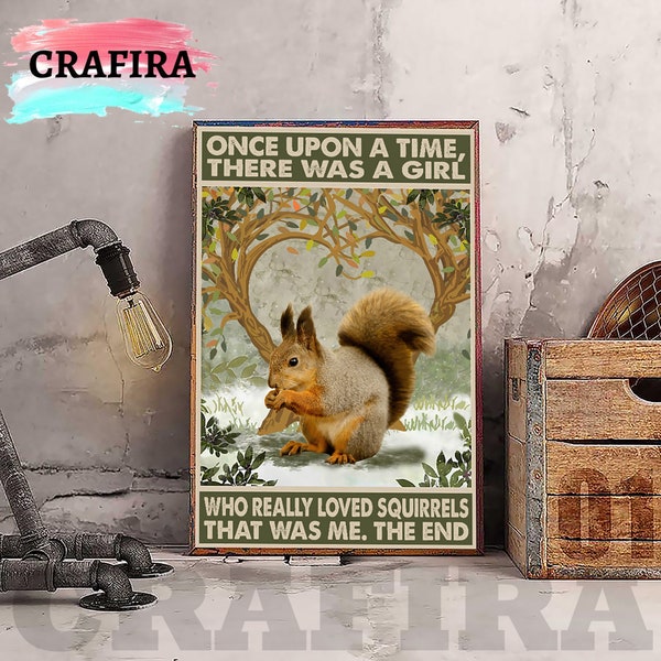 Squirrel Poster - Etsy
