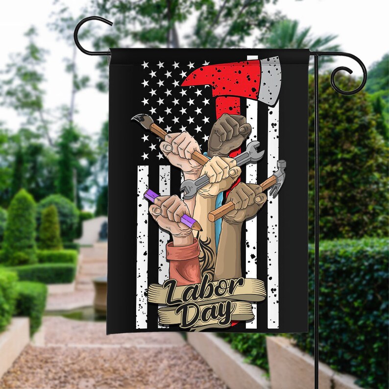 Happy Labor Day Flag Labor Day Celebration Flag Patriotic - Etsy