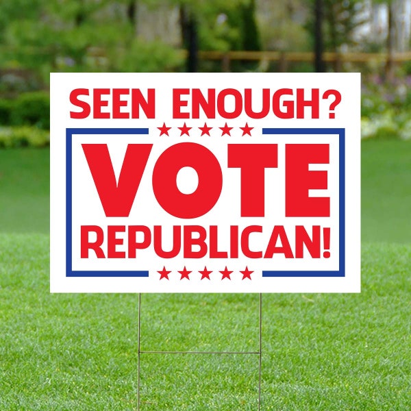 Republican Yard Sign - Etsy