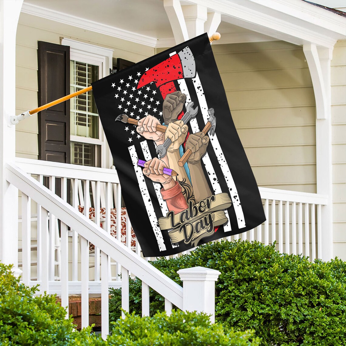 Happy Labor Day Flag Labor Day Celebration Flag Patriotic - Etsy
