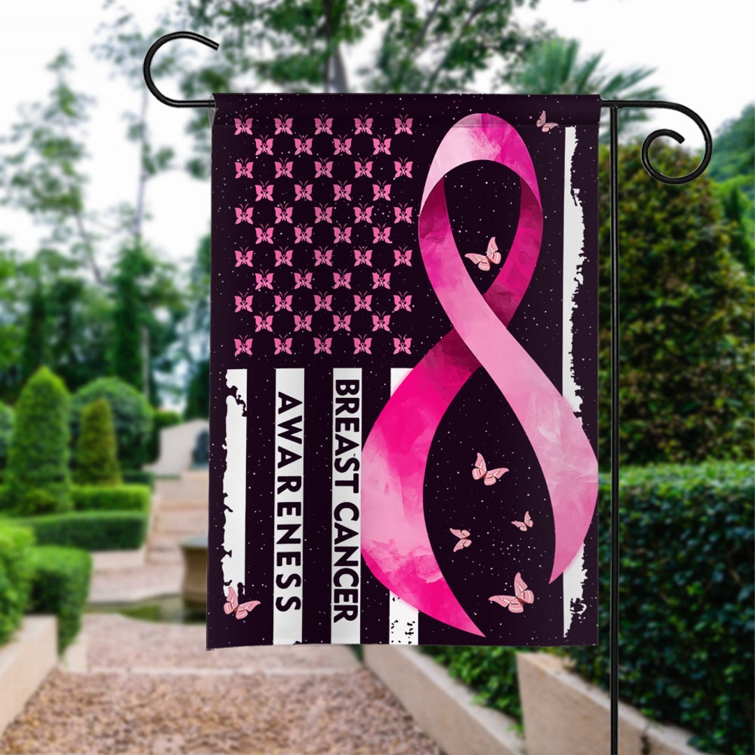Breast Cancer Awareness Flag Fighting Pink Ribbon Flag - Etsy