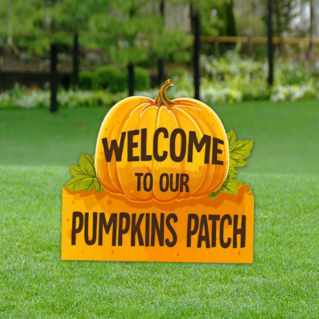 Happy Fall Yard Sign Pumpkin Welcome Sign Family Garden - Etsy