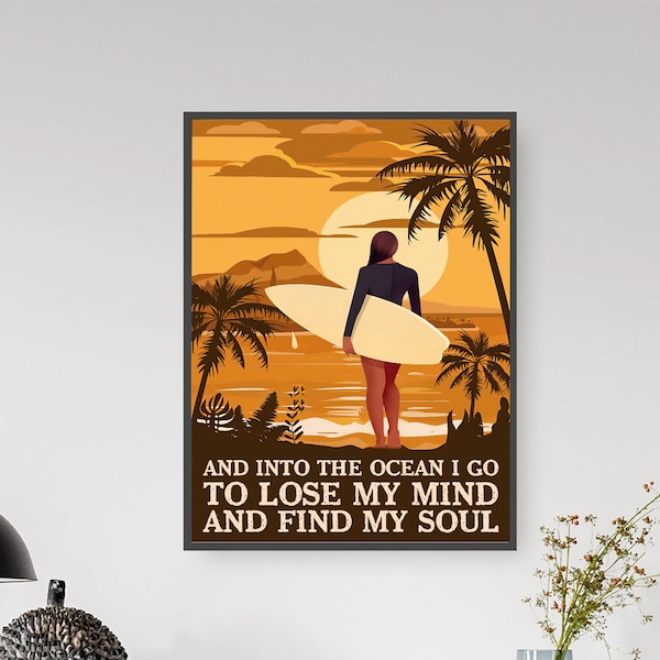 Surfing Art Poster - Etsy