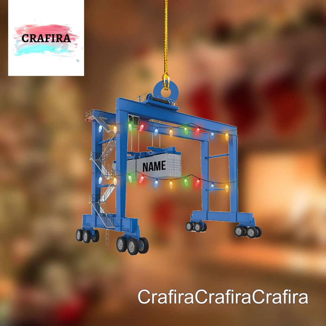 Personalized Gantry Crane Ornamentgantry Crane Christmas - Etsy