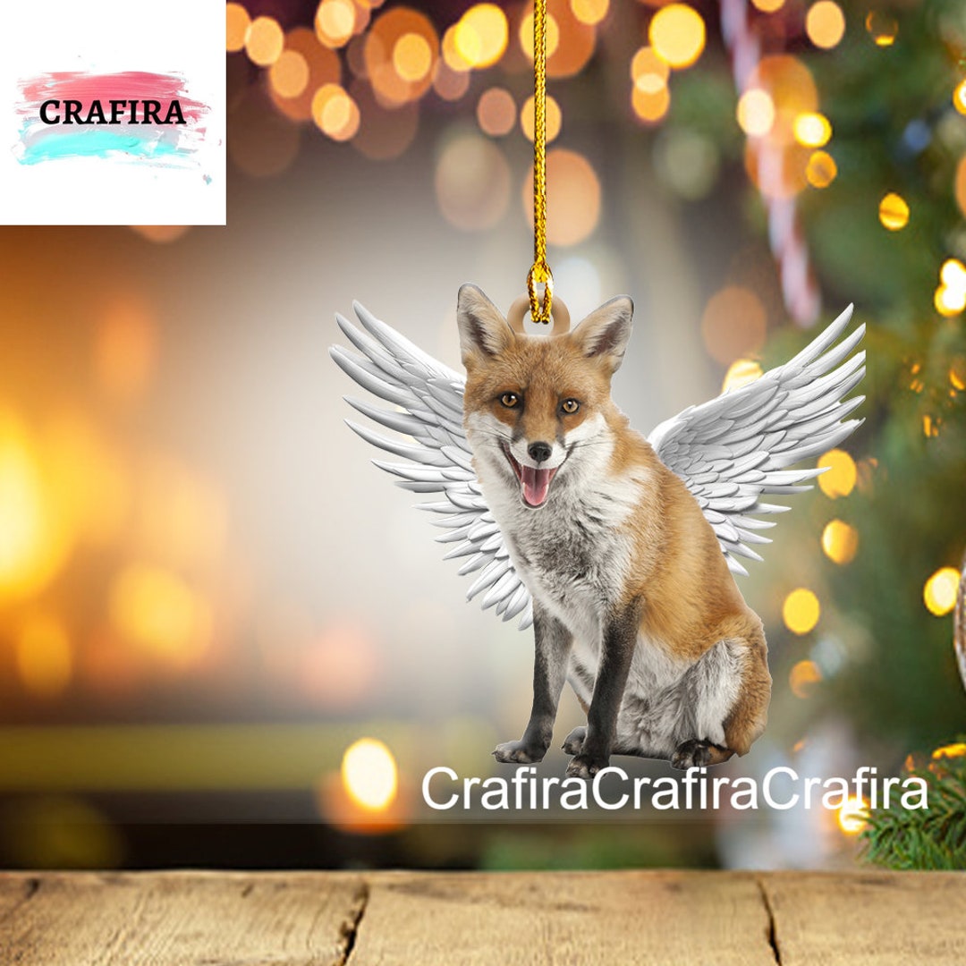 Personalized Red Fox Angle Wing Memorial Ornament Red Fox - Etsy