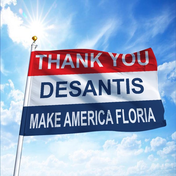 Ron Desantis Double-sided Flag Thank You Ron Desantis for - Etsy