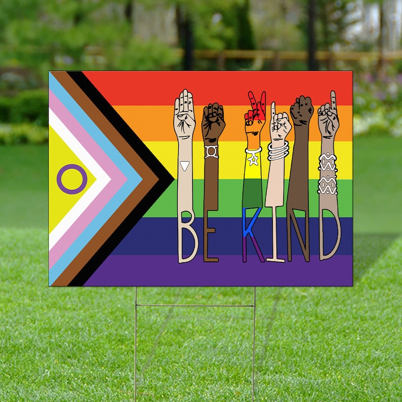 LGBTQ Yard Sign Pride Day Yard Sign LGBT Rainbow Yard Sign - Etsy